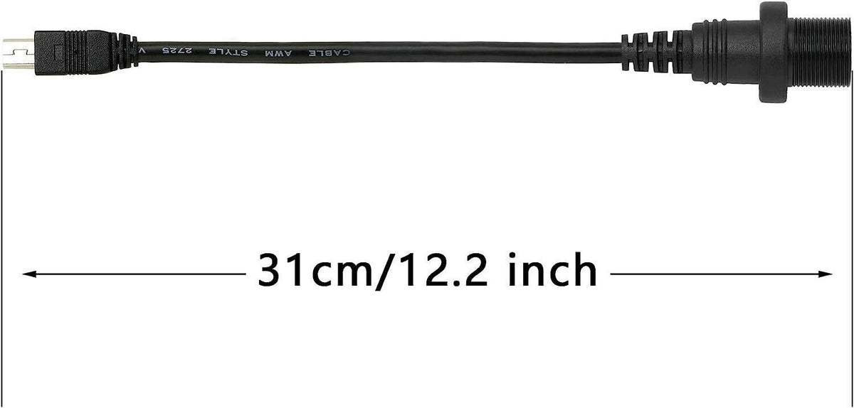 Mini USB Mount Extension Dash Flush Cable Male to Female AUX Extension ...